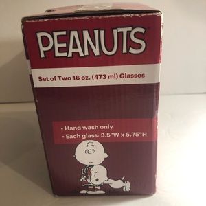 Peanuts | Dining | Peanuts Glasses Set Of 2 In Box Snoopy And Charlie ...